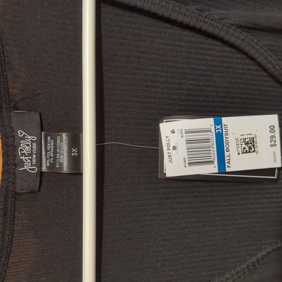 just polly | Tops | 3x Plus Size Just Polly Bodysuit Black | Poshmark